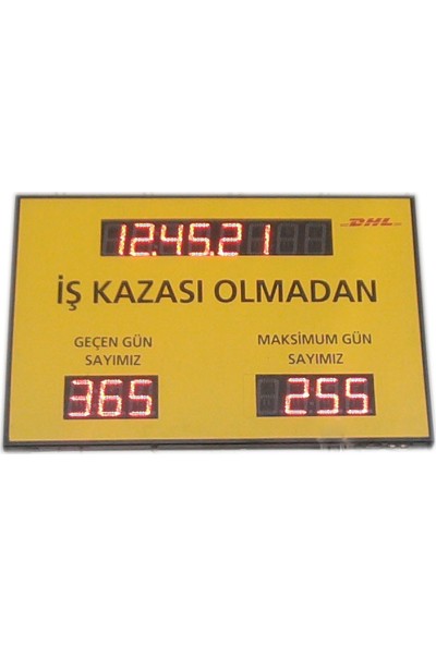 Dolunay LED Kazasız Günü Sayıcı Panosu