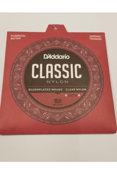 D'Addario EJ27 Klasik Gitar Teli + Pena