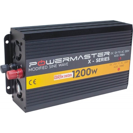 Powermaster Pwr1200-12 Tek Digital Ekranlı 12 Volt 1200 Watt Fiyatı