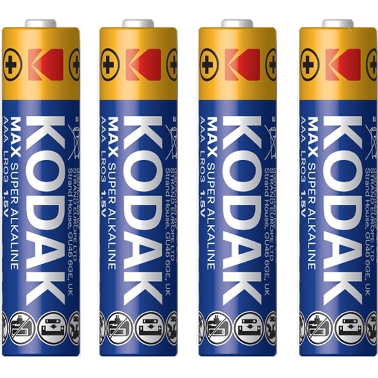 Kodak K3A-4 Max Alkaline AAA İnce Kalem Pil 4'lü Fiyatı
