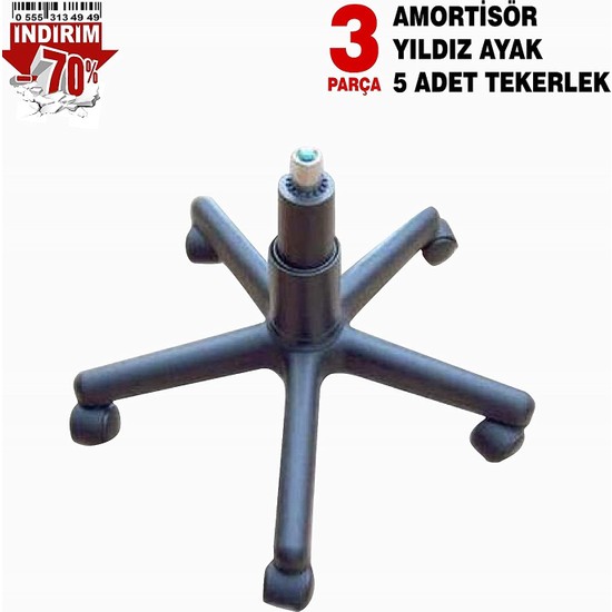 Full Reyon Plastik Yıldız Ayak + 5 Tekerlek + 140'LIK Ithal Fiyatı