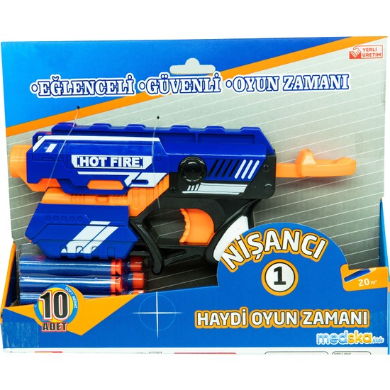 Medska Yumuşak Sünger Köpük Mermi Atan Nerf Nişancı Nörf Fiyatı