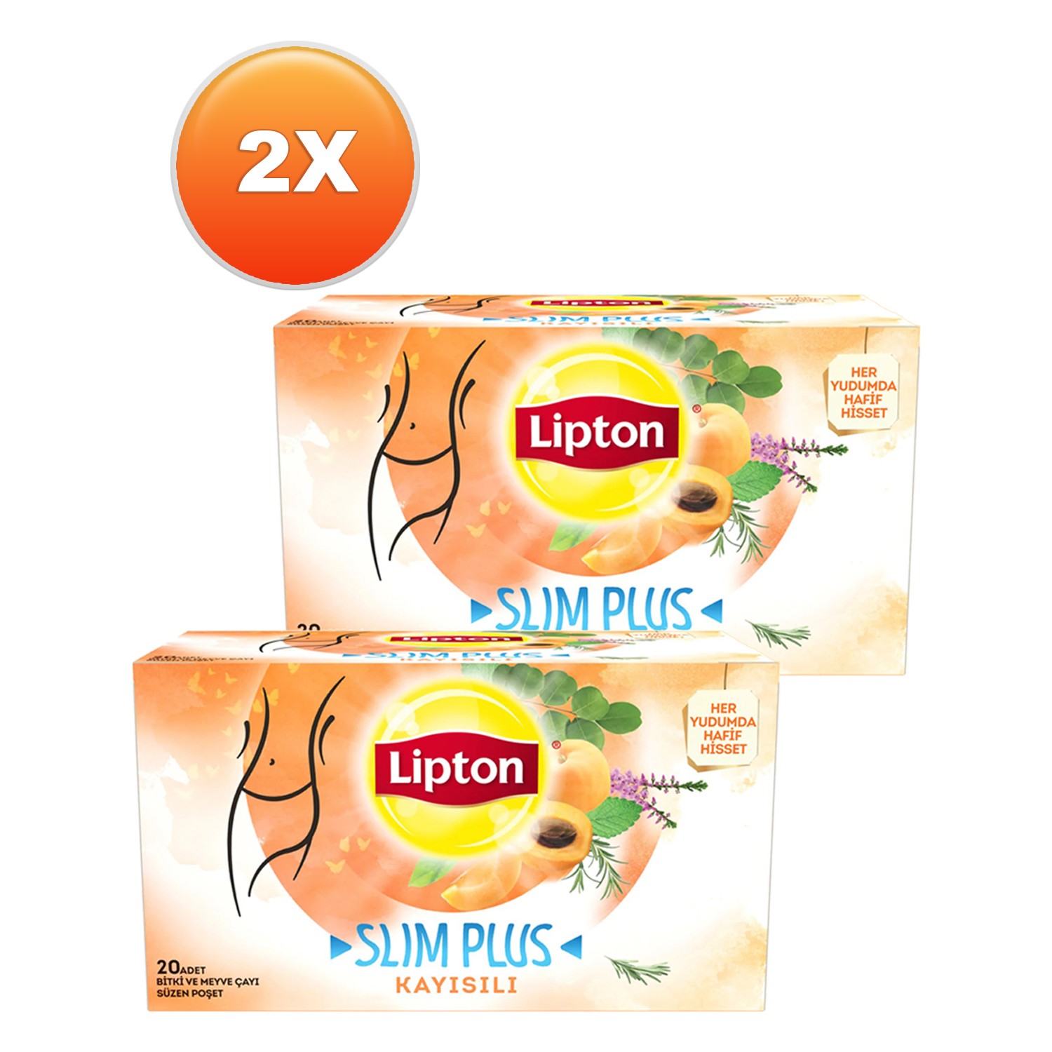 Lipton Slim Plus Kayısılı Bitki ve Meyve Bardak Poşet Çay 20 Fiyatı