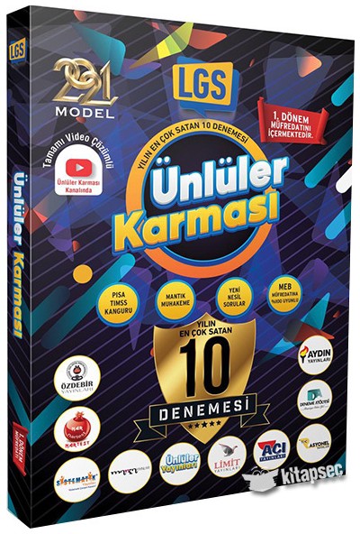 Ünlüler Yayınları Karması 1. Dönem Tüm Dersler 10'lu Deneme
