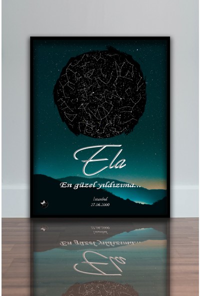 Yıldız Haritası Tablosu Gökyüzü Serisi Espazioa Yıldız Haritası Tablosu Gökyüzü Serisi Espazioa