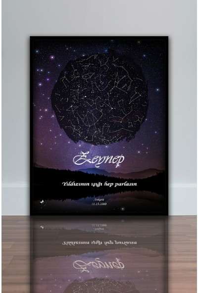 Yıldız Haritası Tablosu Gökyüzü Serisi Admirer Yıldız Haritası Tablosu Gökyüzü Serisi Admirer