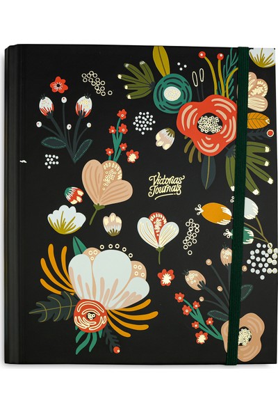 Victoria's Journals Retro Süresiz Planlayıcı Ajanda 17 x 24 cm Siyah
