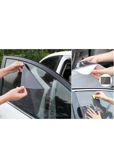 Skygo Yıkanabilir Noktalı Oto Araba Güneşliği Yan Cam Filmi 2 Adet