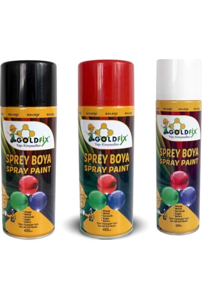 Goldfix Sprey Boya Mat Siyah 200ML Goldfix Sprey Boya Mat Siyah 200ML