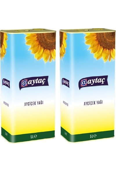 Aytaç Ayçiçek Yağı Teneke 5 Lt / 2 Adet Aytaç Ayçiçek Yağı Teneke 5 Lt / 2 Adet