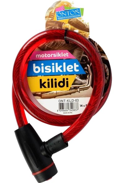 Onton Ont-Kld-03 14 x 80 cm Bisiklet Kilidi
