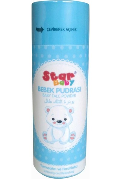 Star Baby Bebek Pudrası Mavi Erkek 100 gr Star Baby Bebek Pudrası Mavi Erkek 100 gr