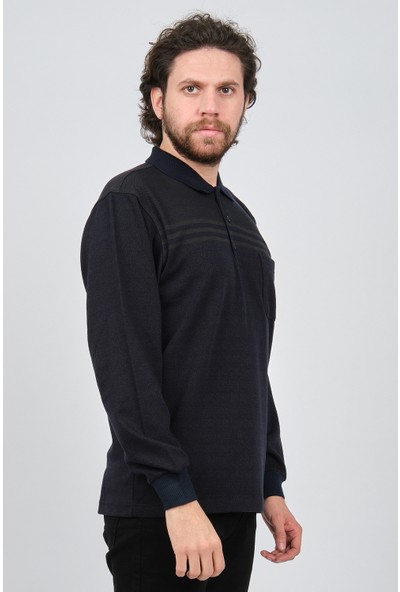 Çizgi Triko Erkek Cep Detaylı Polo Yaka Desenli Sweat 42544243 Haki Çizgi Triko Erkek Cep Detaylı Polo Yaka Desenli Sweat 42544243 Haki