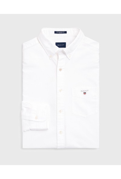 Gant Erkek Beyaz Regular Fit Oxford Gömlek