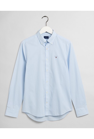 Gant Erkek Mavi Çizgili Slim Fit Gömlek 3063002.468 Gant Erkek Mavi Çizgili Slim Fit Gömlek 3063002.468