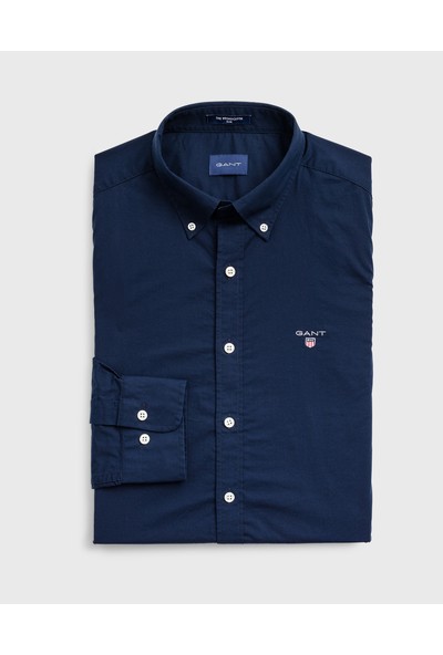 Gant Erkek Lacivert Slim Broadcloth Gömlek 3046402.410