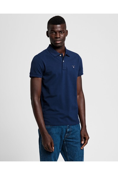 Gant Erkek Lacivert Slim Polo 2202.433 Gant Erkek Lacivert Slim Polo 2202.433