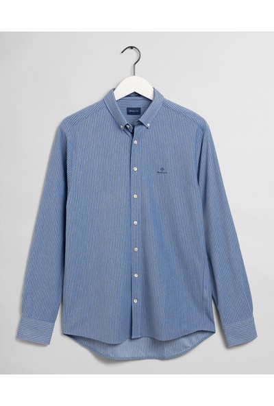 Gant Erkek Mavi Regular Fit Çizgili Gömlek Gant Erkek Mavi Regular Fit Çizgili Gömlek