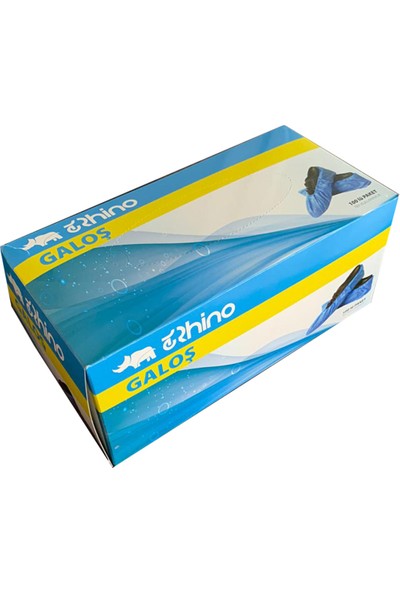 Rhino Tek Kullanımlık Mavi Galoş 100'LÜ Paket Rhino Tek Kullanımlık Mavi Galoş 100'LÜ Paket