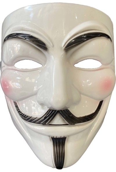 Niyet Karakter Maske - Vendetta Maske - V For Vendetta - Beyaz Niyet Karakter Maske - Vendetta Maske - V For Vendetta - Beyaz