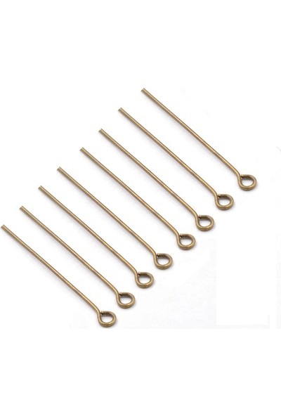 Subu Takı 200 Adet Antik Sarı Yuvarlak Başlı Takı Çivisi 26 mm Takı Malzemesi