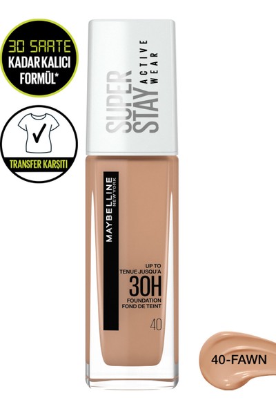 Maybelline Superstay Active Wear Fondöten 40
