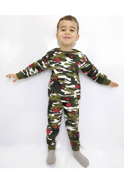 Siya Life Erkek Çocuk Mevsimlik Kamuflaj Pijama Takımı Siya Life Erkek Çocuk Mevsimlik Kamuflaj Pijama Takımı