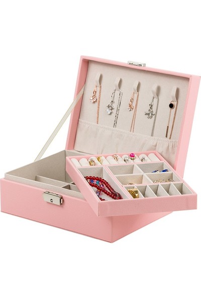 Çift Katmanlı Büyük Kapasiteli Mücevher Kutusu (Yurt Dışından)