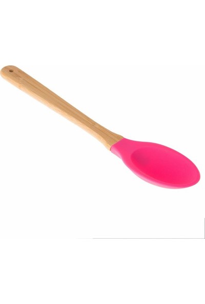 Ün-Ev Bambu Saplı Silikon Kaşık Ün-Ev Bambu Saplı Silikon Kaşık