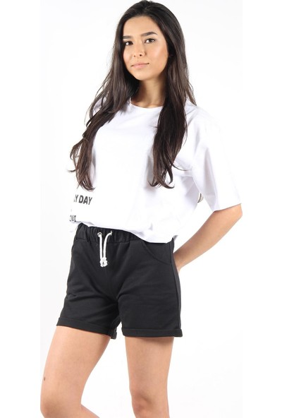 Mckanzie 106BY130004 - 19662 Kadın Cepli Paçası Katlamalı Şort