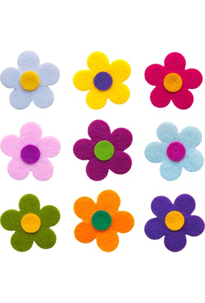 Toptan Keçe Keçeden 4,6 cm Renkli Çiçek Figürleri 25 Adet, Keçeden Çiçek Süsleri Toptan Keçe Keçeden 4,6 cm Renkli Çiçek Figürleri 25 Adet, Keçeden Çiçek Süsleri