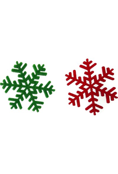 Toptan Keçe Keçeden 5 cm Beyaz Kırmızı ve Yeşil Kar Tanesi 10 Adet Toptan Keçe Keçeden 5 cm Beyaz Kırmızı ve Yeşil Kar Tanesi 10 Adet