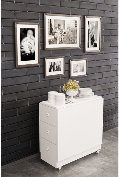 Dekorfim Lagertha Katlanır Taşınabilir Yemek Masası