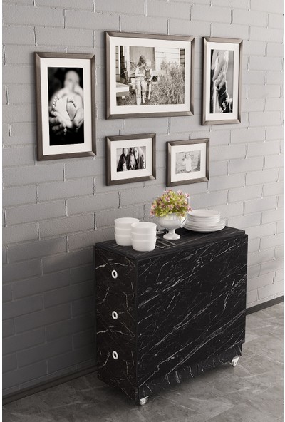 Dekorfim Lagertha Katlanır Taşınabilir Yemek Masası