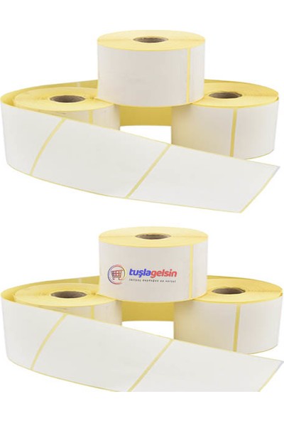 Tuşla Gelsin Termal Barkod Etiketi 100X150 / 350 Sarım 6 Rulo (2100AD) Tuşla Gelsin Termal Barkod Etiketi 100X150 / 350 Sarım 6 Rulo (2100AD)