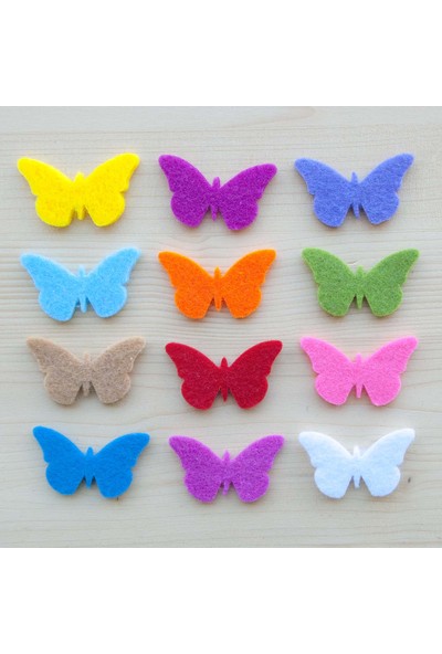 Toptan Keçe Keçe 5 cm Renkli Kelebekler Süsleri 25 Adet, Keçe Figür, Hobi Keçe Toptan Keçe Keçe 5 cm Renkli Kelebekler Süsleri 25 Adet, Keçe Figür, Hobi Keçe