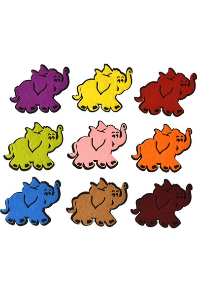 Toptan Keçe Keçe 7 cm Renkli Filler 10 Adet, Keçeden Fil Süsleri Toptan Keçe Keçe 7 cm Renkli Filler 10 Adet, Keçeden Fil Süsleri