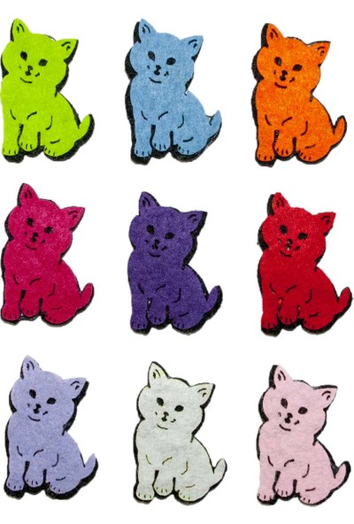Toptan Keçe Keçeden 3,5 cm Minik Kediler Süsleri 12 Adet, Keçeden Kedi Figürleri Toptan Keçe Keçeden 3,5 cm Minik Kediler Süsleri 12 Adet, Keçeden Kedi Figürleri