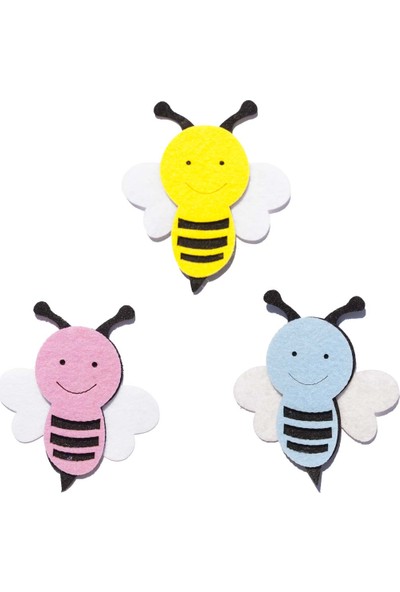 Toptan Keçe Keçe 6 cm Arı Figürü 10 Adet, Keçeden Arı Süsü Toptan Keçe Keçe 6 cm Arı Figürü 10 Adet, Keçeden Arı Süsü