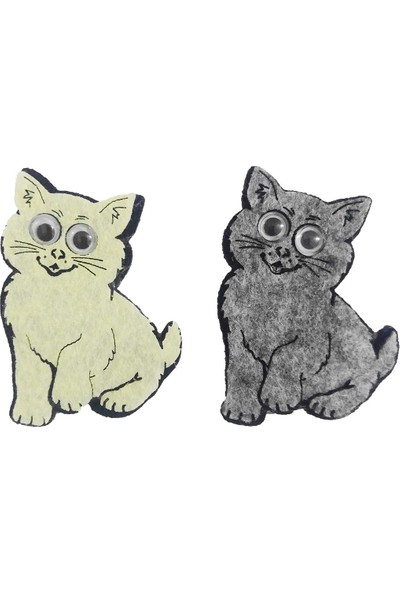 Toptan Keçe Keçeden 6 cm Sevimli Kediler Süsü 6 Adet, Keçeden Kedi Figürleri Toptan Keçe Keçeden 6 cm Sevimli Kediler Süsü 6 Adet, Keçeden Kedi Figürleri