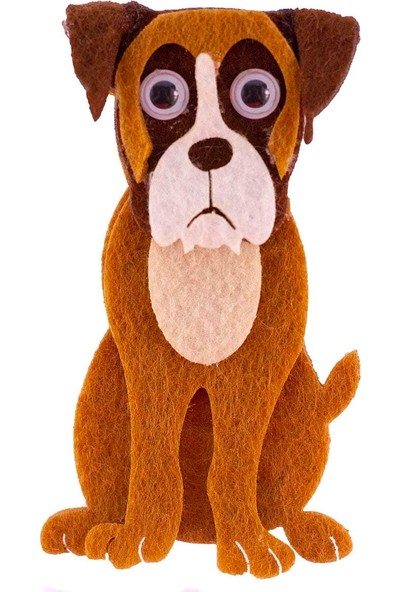 Toptan Keçe Keçe 9 cm Köpek Figürü 3 Adet, Keçeden Köpek Süsü