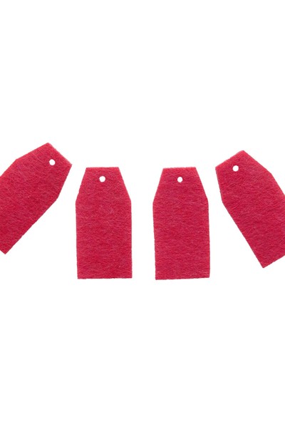 Toptan Keçe Keçe 8 cm Kırmızı Indirim Etiketi 25 Adet, Keçeden Indirim Etiketi Promosyon