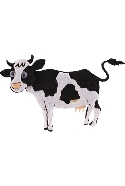 Toptan Keçe Keçe 8 cm Inek Figürü 4 Adet, Keçeden Inek Süsü