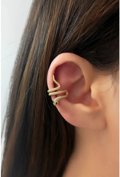 ÇLK Accessories Tekli Sarmal Yılan Figür Kıkırdak Küpe 3730 B31753
