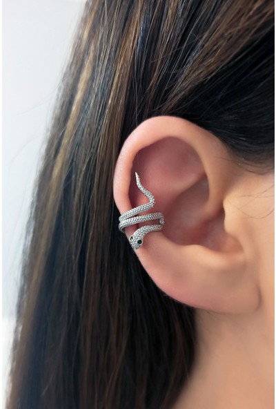 ÇLK Accessories Tekli Sarmal Yılan Figür Kıkırdak Küpe 3730 B31753