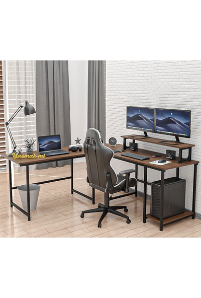Yasmak Ceviz L Tipi Çalışma Oyun Masası 250C Yasmak Ceviz L Tipi Çalışma Oyun Masası 250C