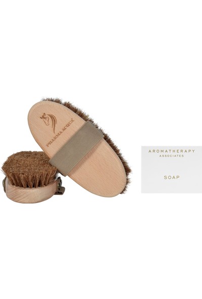 Pharma Acqua Selülit Karşıtı %100 Doğal At Kılı Fırçası + Aromatherapy Sabun 60 gr