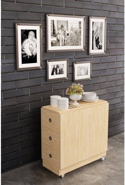 Dekorfim Lagertha Katlanır Taşınabilir Yemek Masası