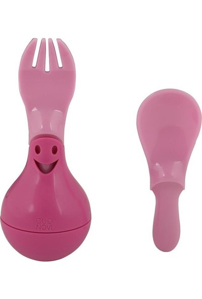 Evoks Pembe Hacıyatmaz Çoçuk Çatal Kaşık Seti Evoks Pembe Hacıyatmaz Çoçuk Çatal Kaşık Seti