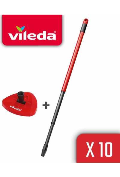Vileda Turbo Sap + Turbo Classic Üçgen Başlık 10'li Paket